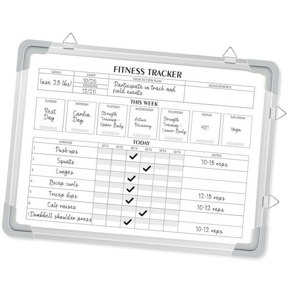 Highcool 16x12 Inch Tracker Whiteboard Calendar for , Hanging Removable ...