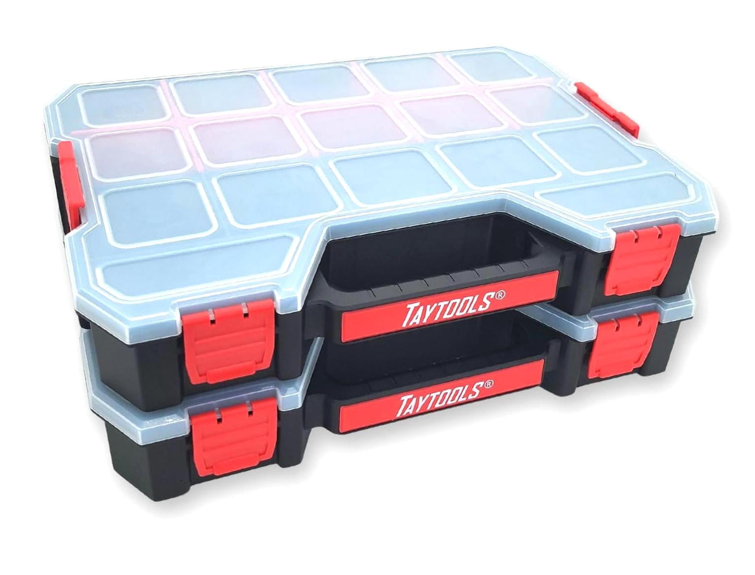 Highcool 17 Compartment Large Parts Organizer Box - Dual Portable Tool ...