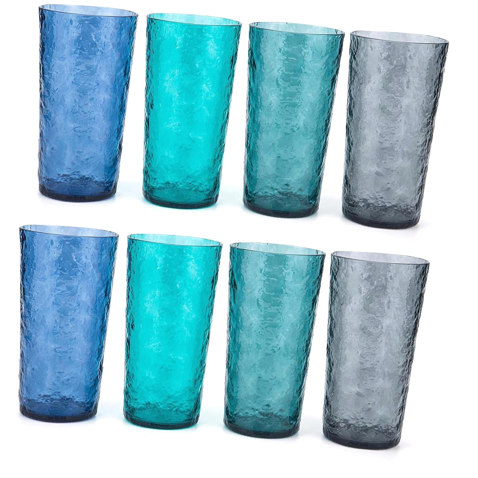 Highcool 18-ounce Acrylic Highball Glasses Plastic Tumbler, Set of 8 ...