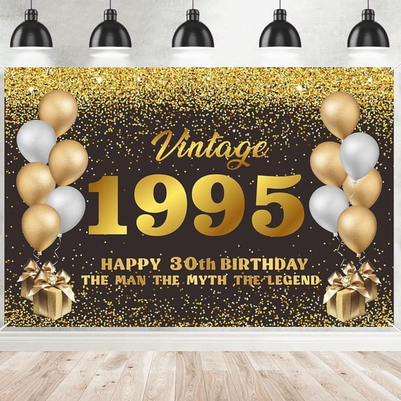 Highcool 1995 Birthday Banner Backdrop, and Sign Banner, to 30 Years ...