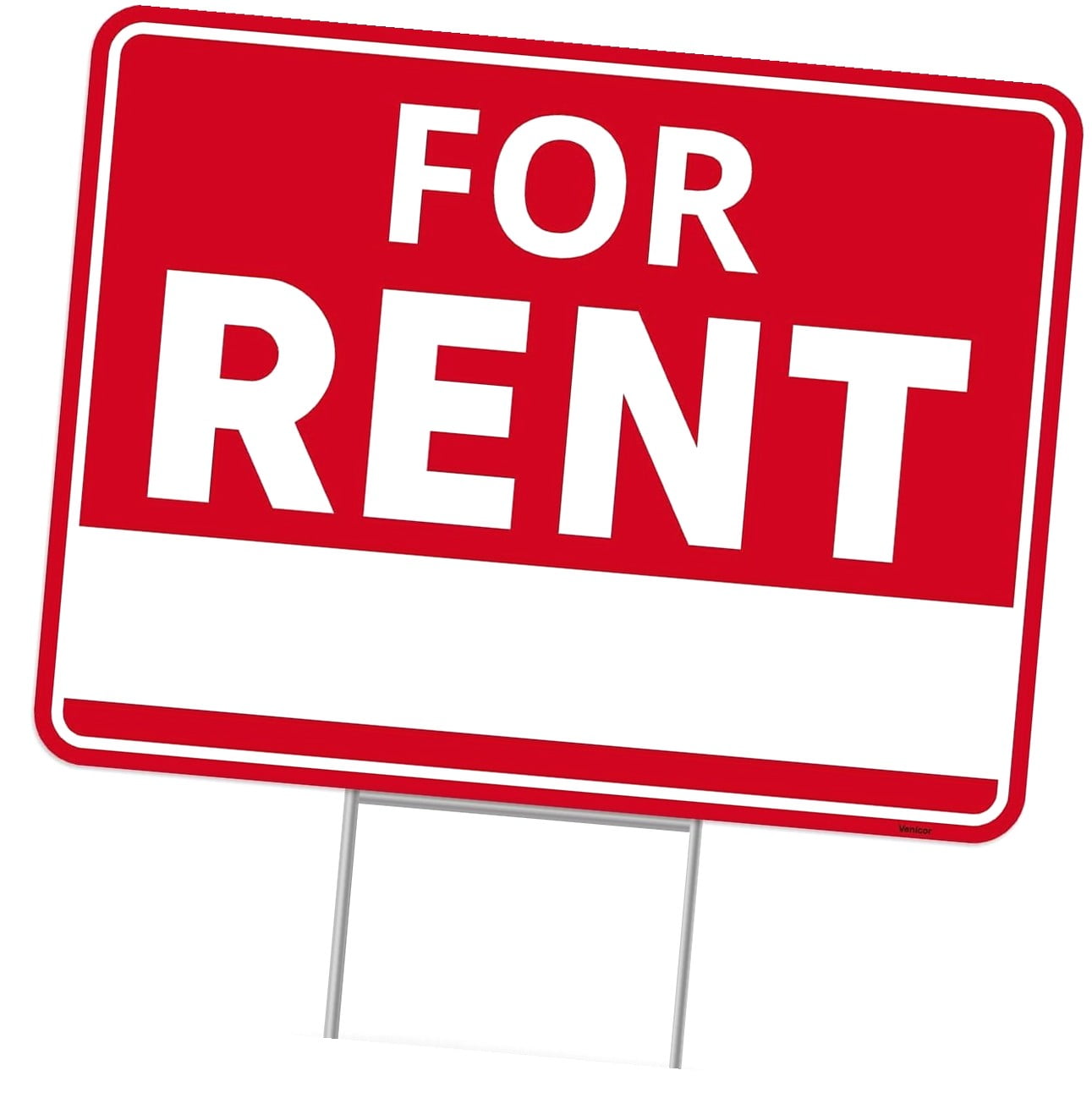 Highcool 1PC For Rent Sign with Stand, Inches by 13 Inches Double Sided ...