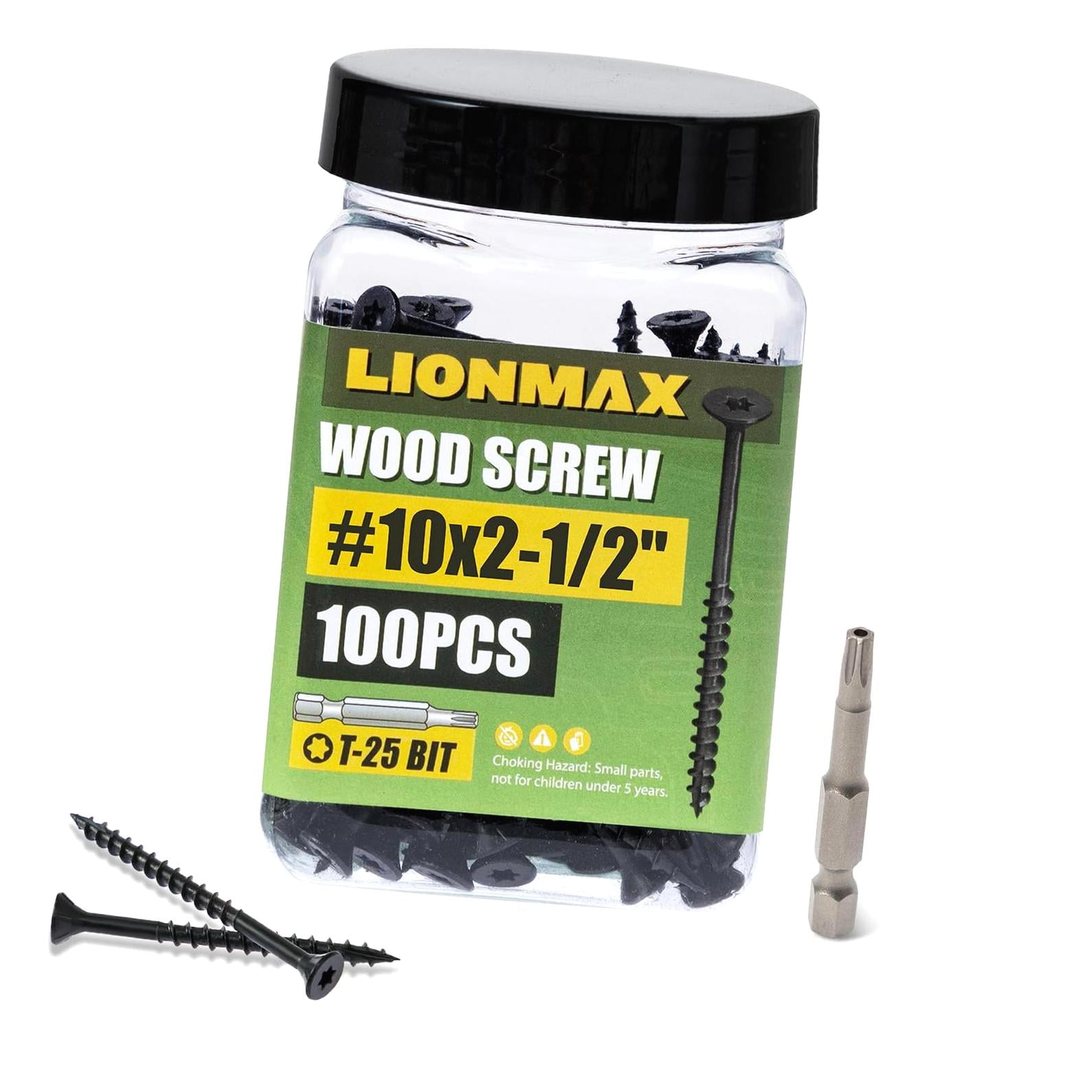 Highcool 2.5-Inch Deck Screws, #10 x 2.5", 100 Count, Epoxy- for Rust ...