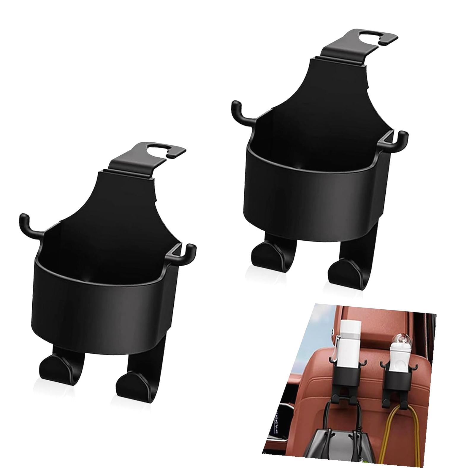 Highcool 2 PCS Car Seat Headrest Hook Cup Holder, Hands-Free Portable ...