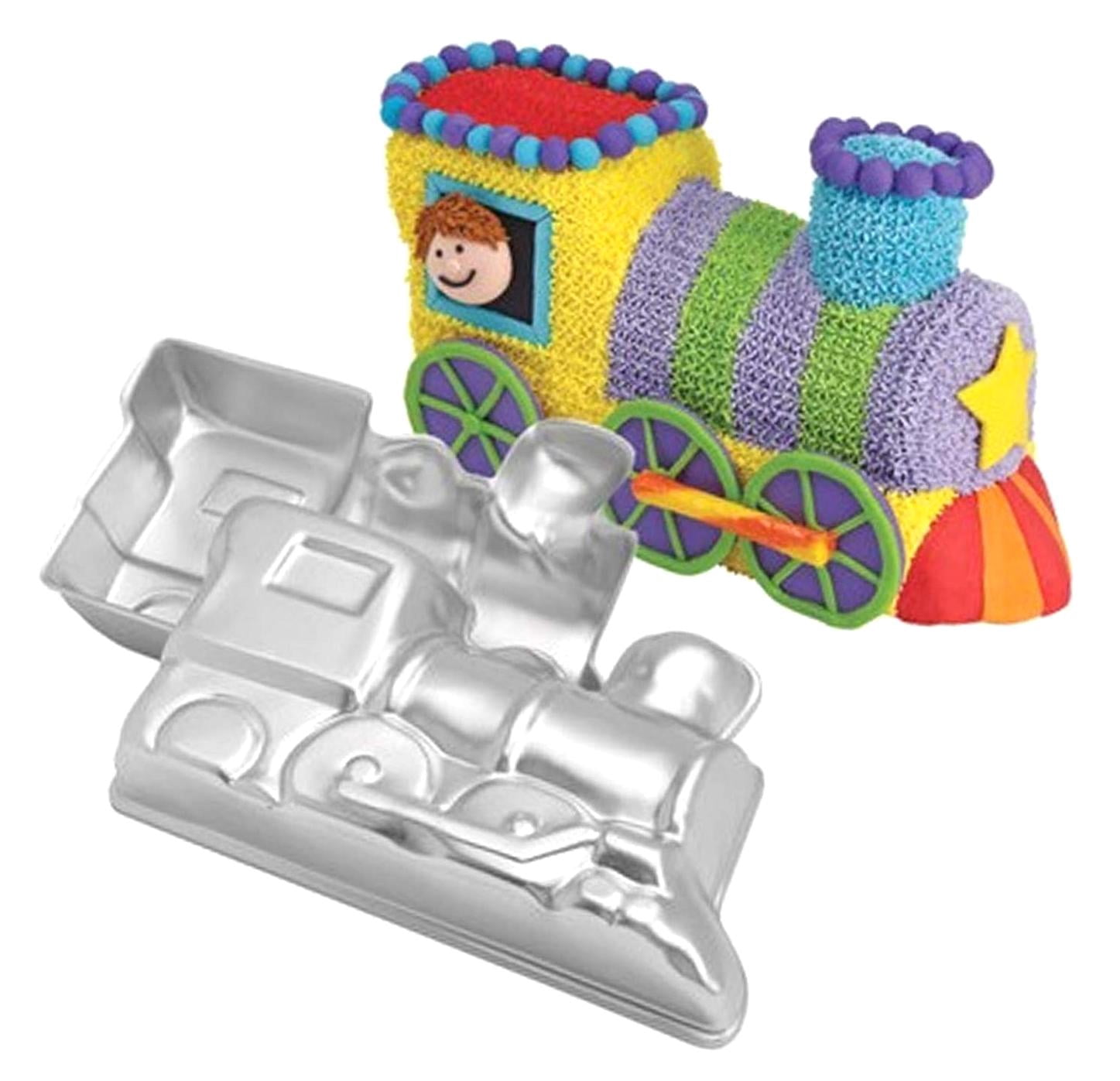 Highcool 2 PCS Train Shape Cake Pan Mould, Locomotive Shaped 3D ...