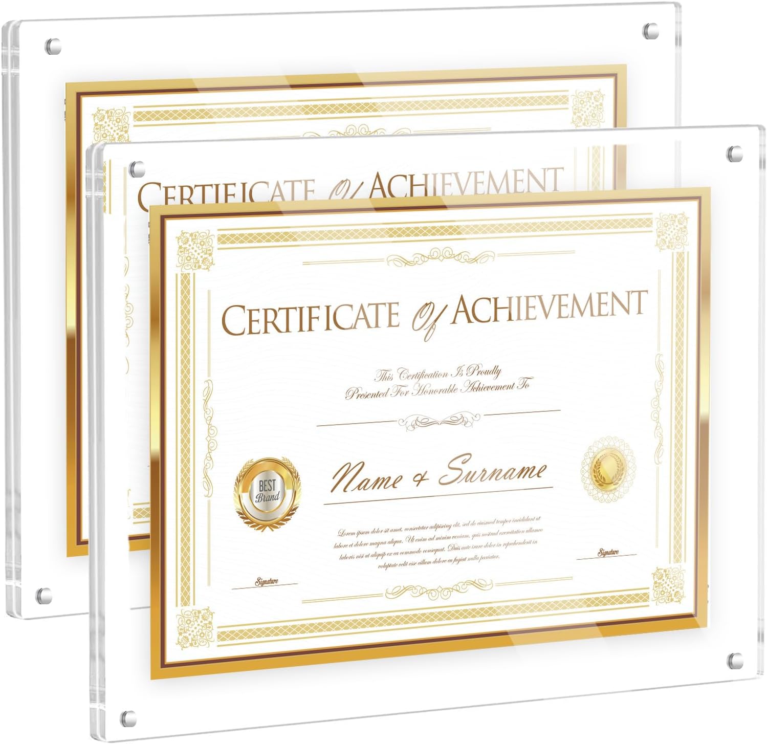 Highcool 2 Pa 11X14 Acryl Pture F, Floating for A4 Size, No Drill Wall ...