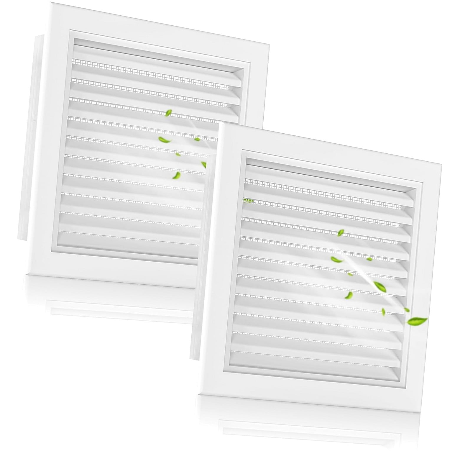 Highcool 2-Pack 12" 12" Aluminum Gable Vents with Screen, Paintable ...