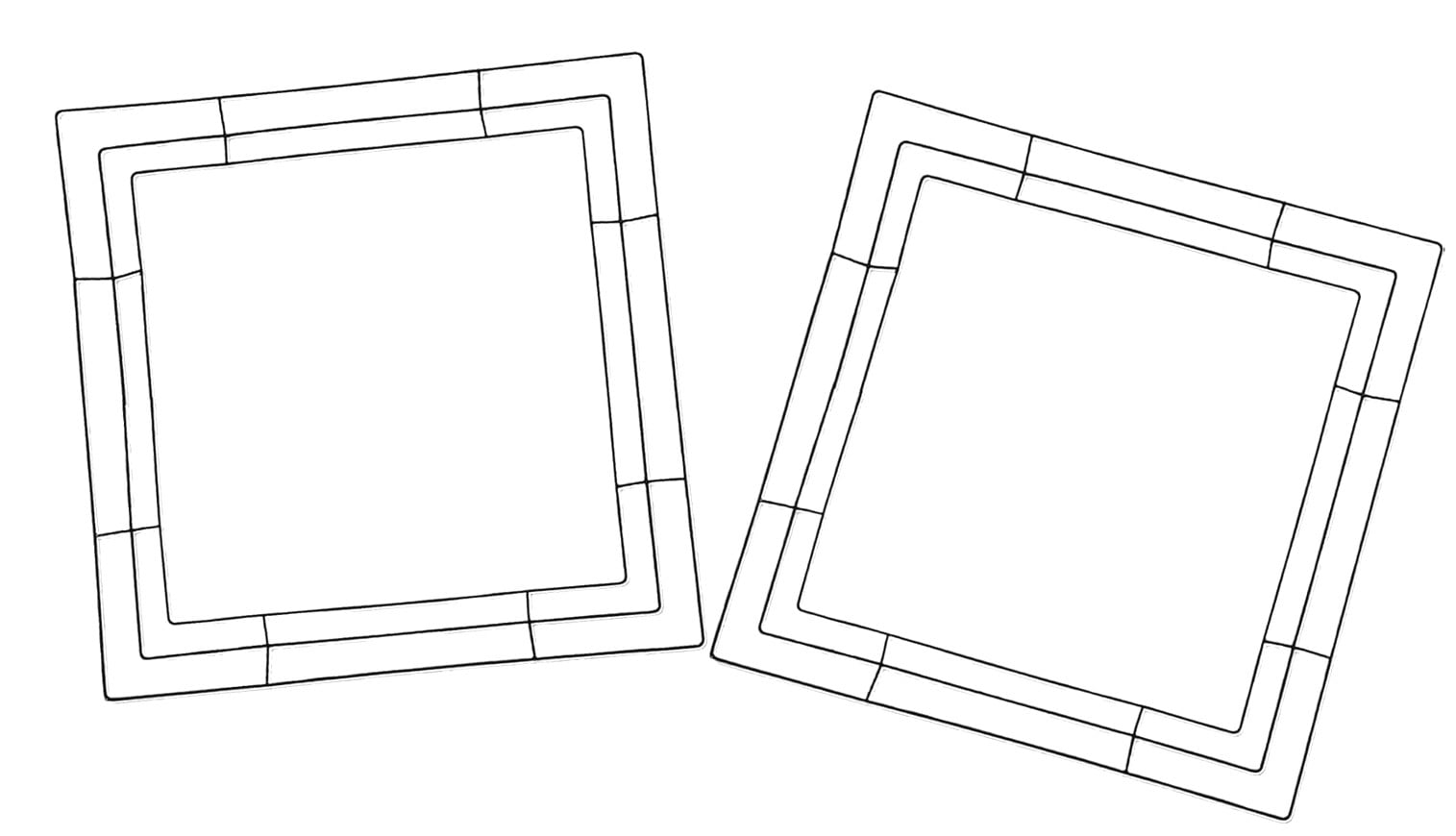 Highcool 2 Pack 14 Inch Wire Wreath Frame for Crafts, Square Shaped ...