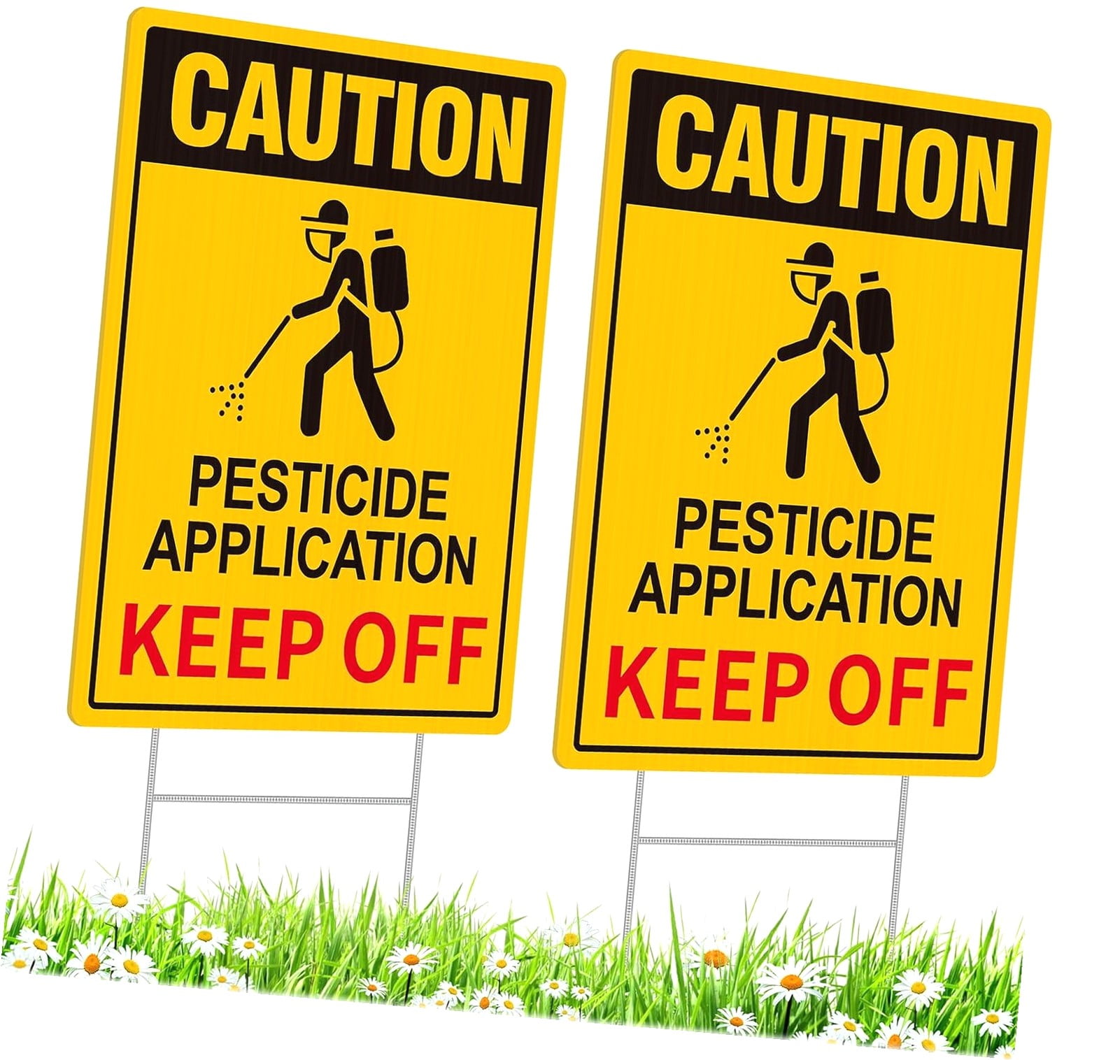 Highcool 2 Pack Application Sign Keep Off, Signs for Lawn, Flags for ...