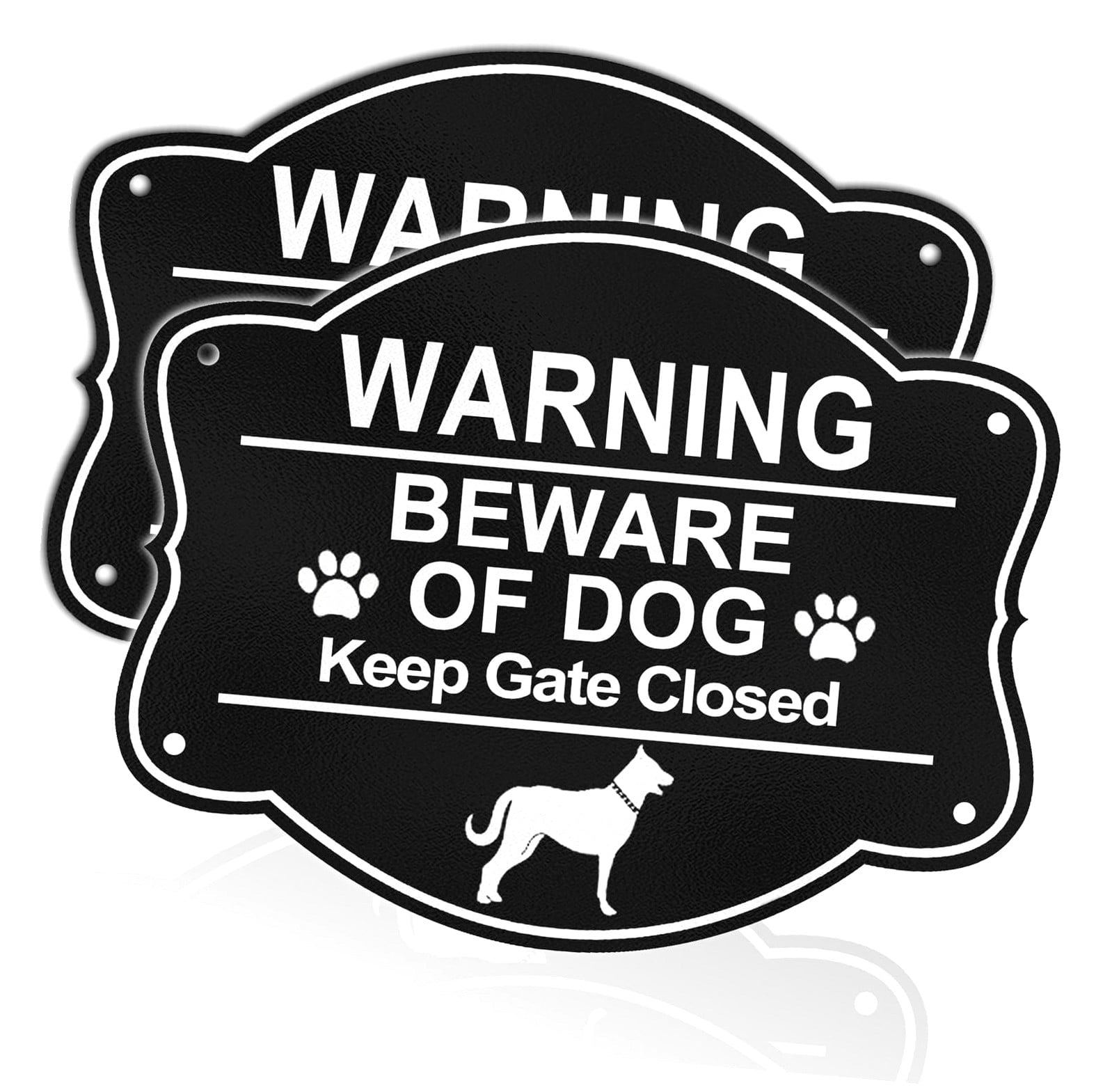 Highcool 2 Pack Beware of Signs for Fence, 10x8 inch Aluminum Beware of ...