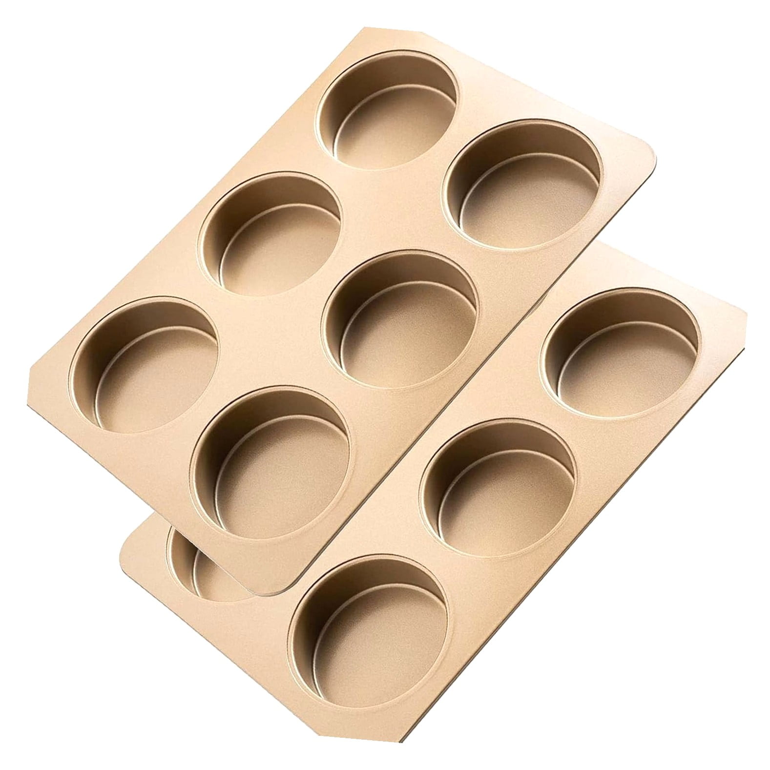 Highcool 2-Pack Hamburger Bun Pan, Nonstick Hamburger Bread Molds 4 ...