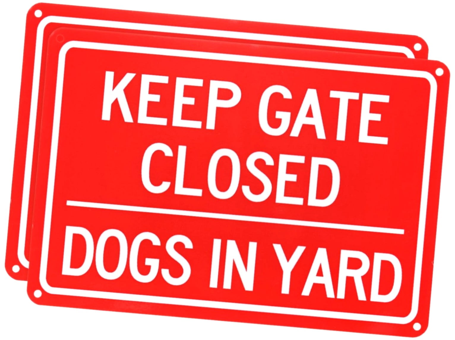 Highcool 2-Pack Keep Gate Closed Dogs in Yard Sign, 10" 7" Rust-Free ...