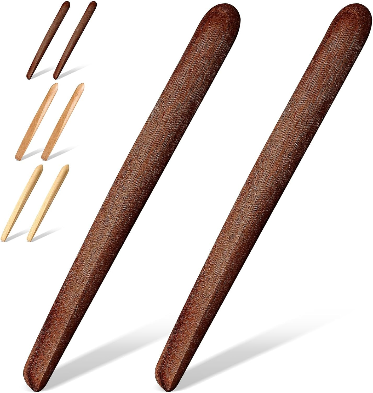 Highcool 2 Pcs 11 Inch Wooden Bread Mixing Stir Stick Spurtle Bread ...