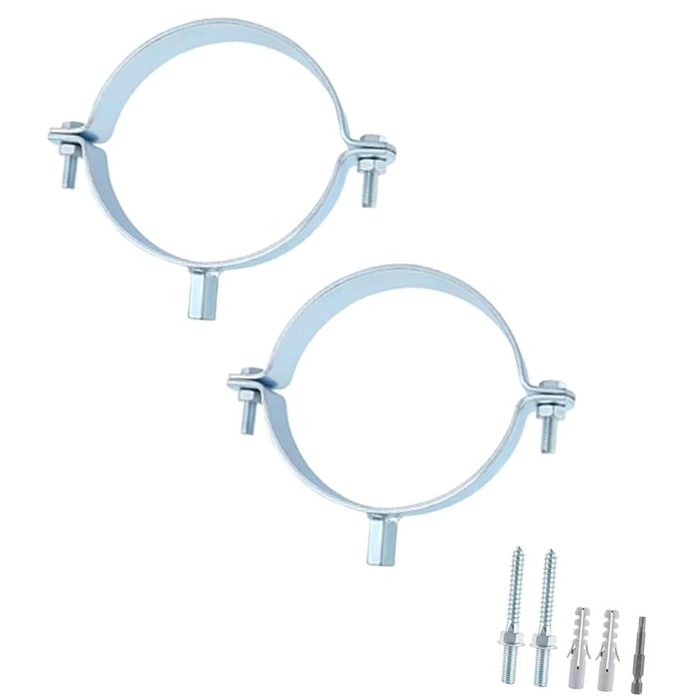 Highcool 2 Pcs 5 Inch Pipe Hangers, Galvanized Split Pipe Supports, PVC ...