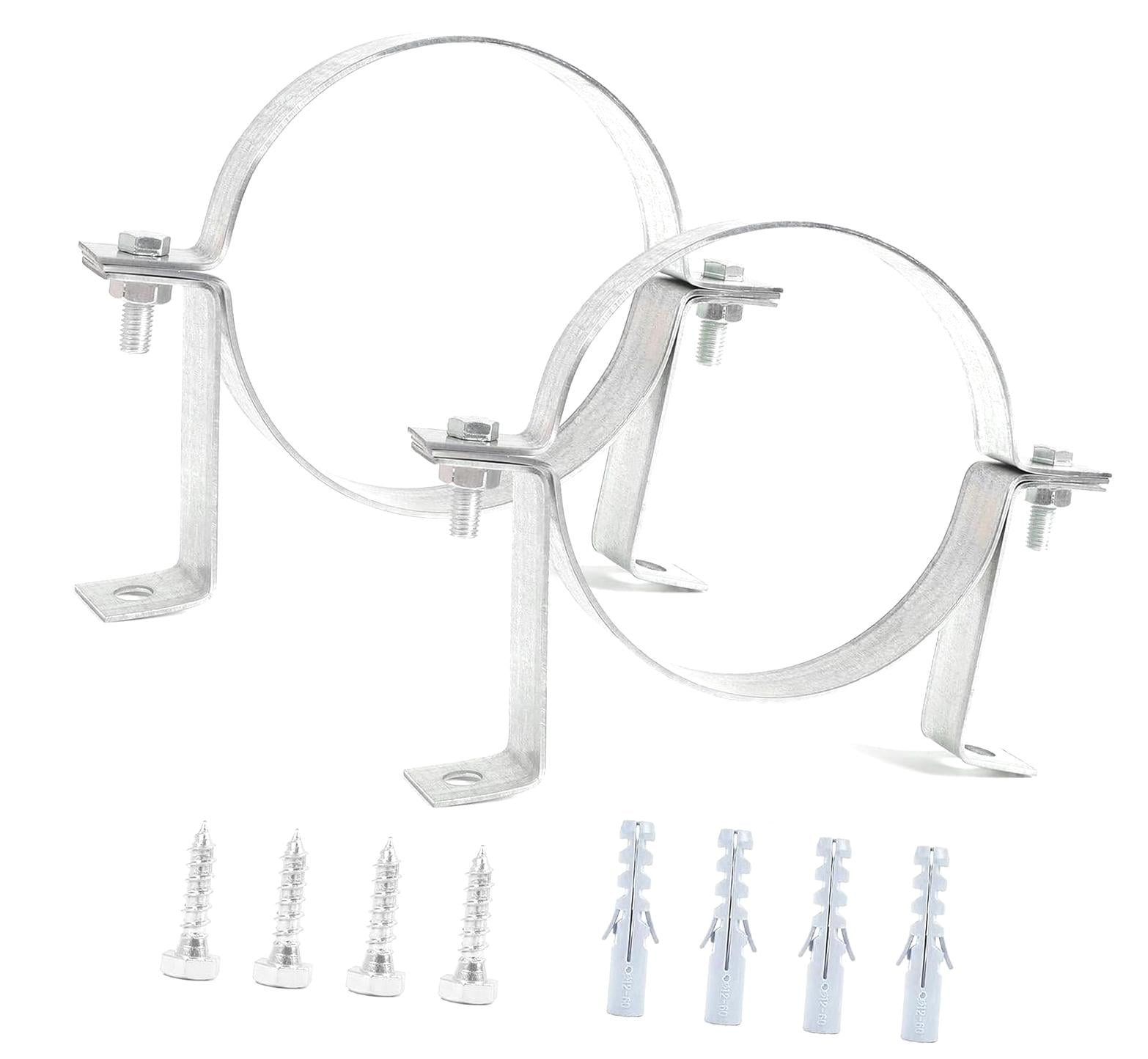 Highcool 2 Pcs 6 Inch B Vent Wall Strap Bracket, Adjustable Split Round ...