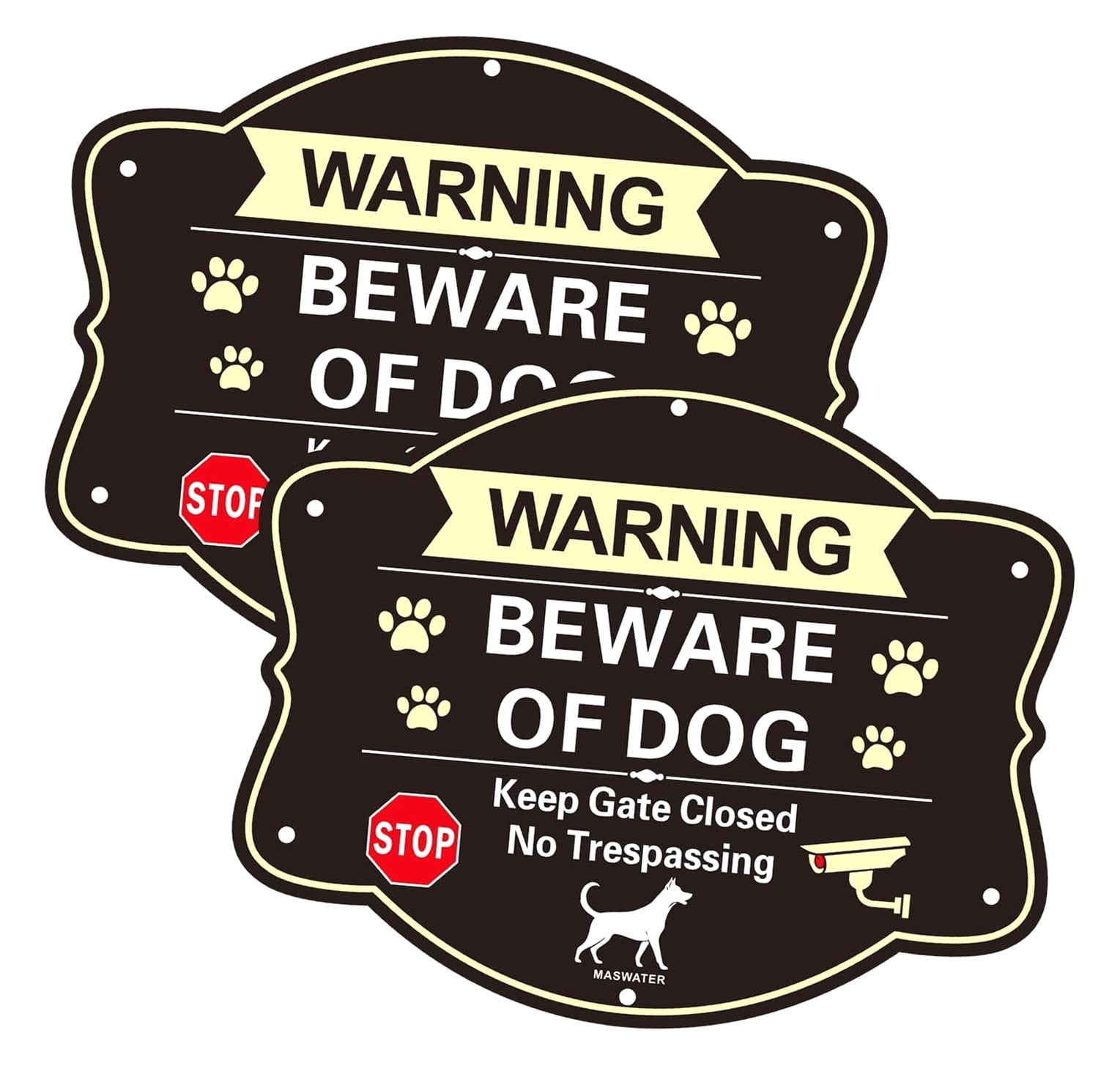 Highcool 2 Pcs Beware of Sign 10x8 inch, Funny Metal Video No ...