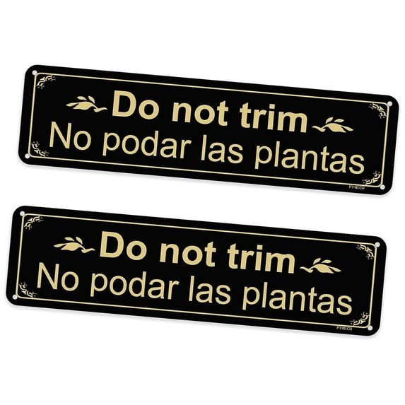 Highcool 2 Pcs Do Not Signs 12 3 Inch Bilingual Plant Sign in English ...