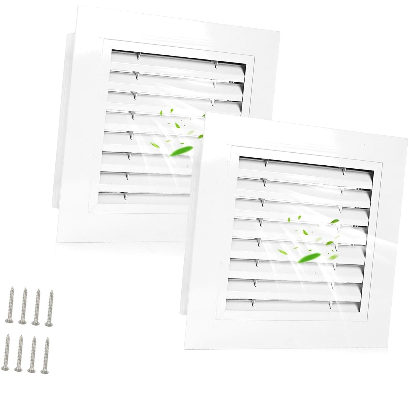 Highcool 2-Piece 10" 10" Aluminum Gable Vents with Screen, Paintable ...