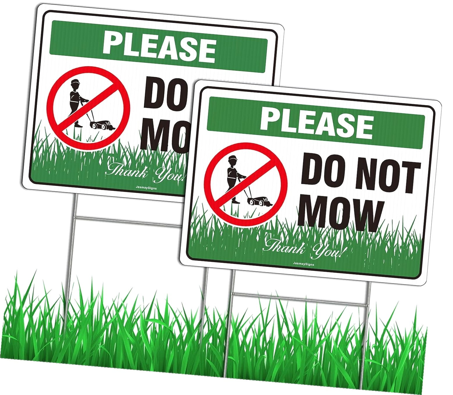 Highcool 2-Piece Do Not Mow Sign with Stake, No Mow May Yard Sign for ...