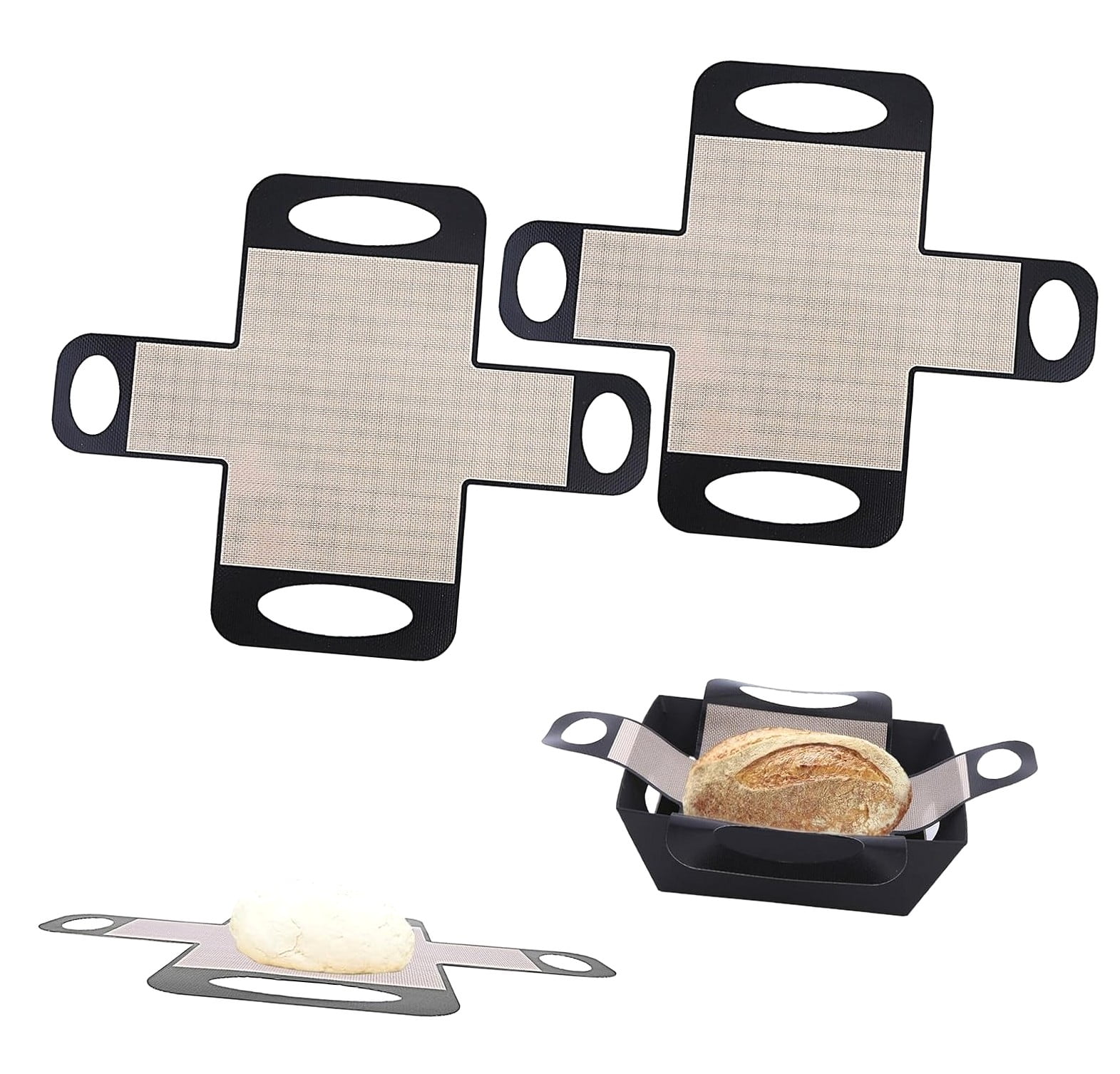 Highcool 2 Pieces Bread Loaf Pan Liners, Bread Slings, Loaf Pan Lifters ...