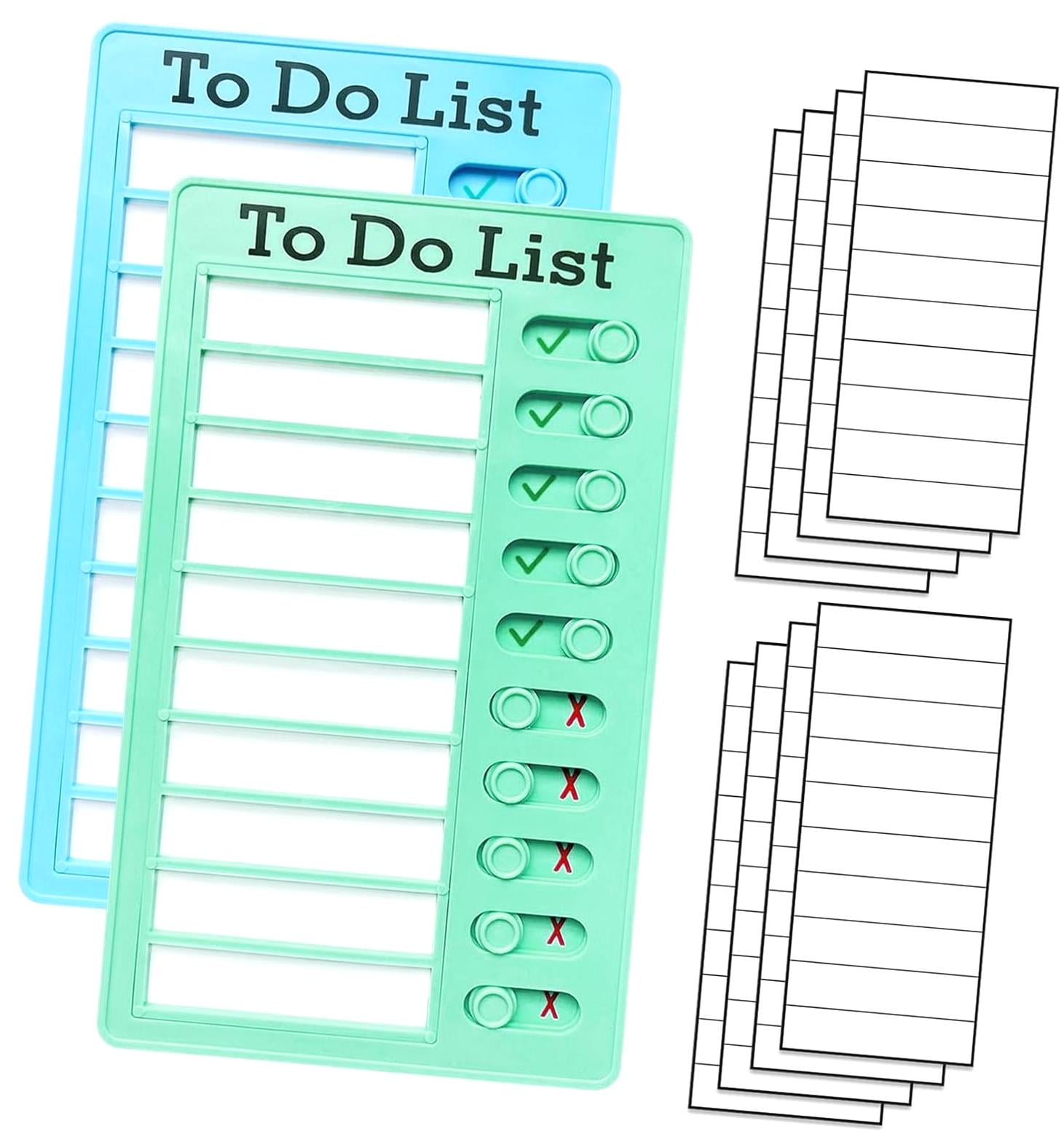 Highcool 2 Pieces Chores Chart -Visual Schedule, Plastic Checklist ...