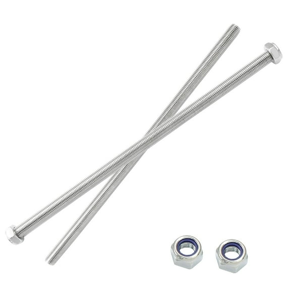 Highcool 2 Pieces M10 250mm Threaded Rod Steel M10 Threaded , Long ...