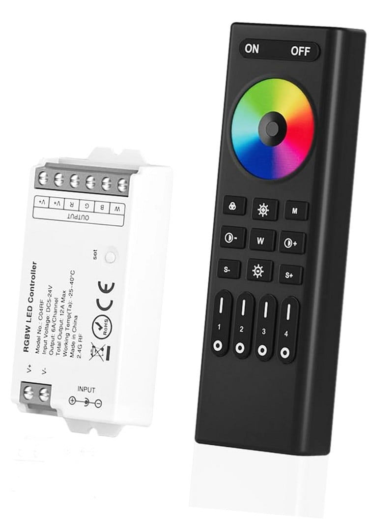 Highcool 2. RF RGBW Controller Kit C04RF Controller RC03RFB 4-Zone ...