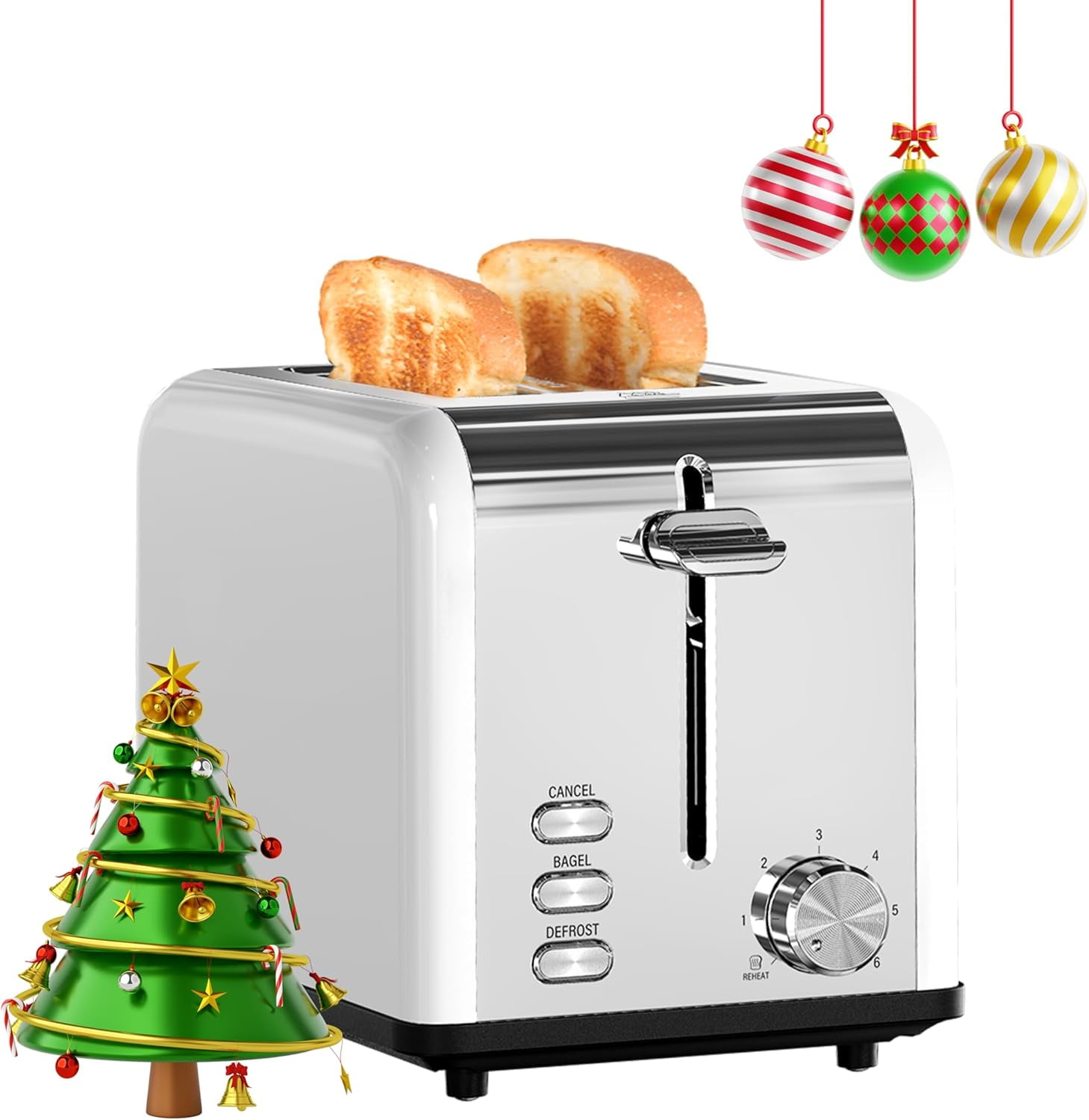 Highcool 2-Slice Stainless Steel ster, 6 Browning Setting and 3 ...