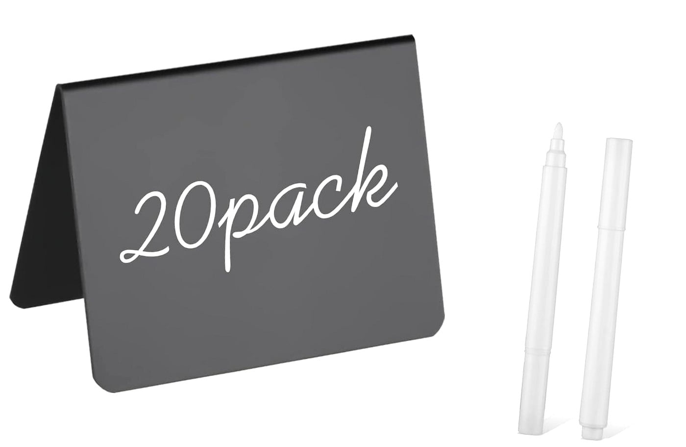 Highcool 20 Pack 4" Chalkboard Signs for Chalk Sign for Food Party ...