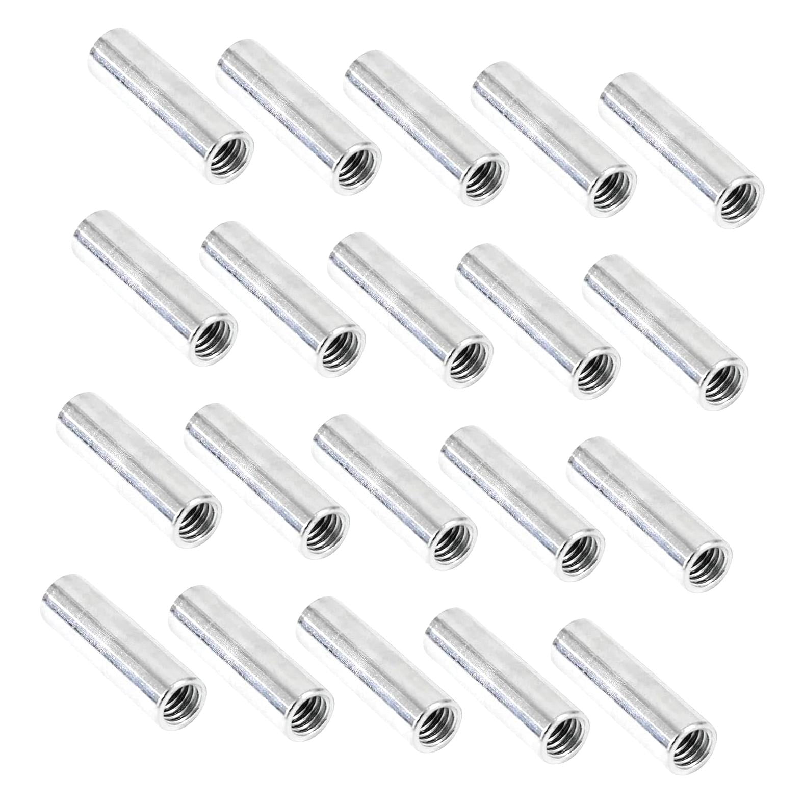 Highcool 20 Packs 3/8"-16 Round Rod Nuts, UNC Threaded Round Connector ...