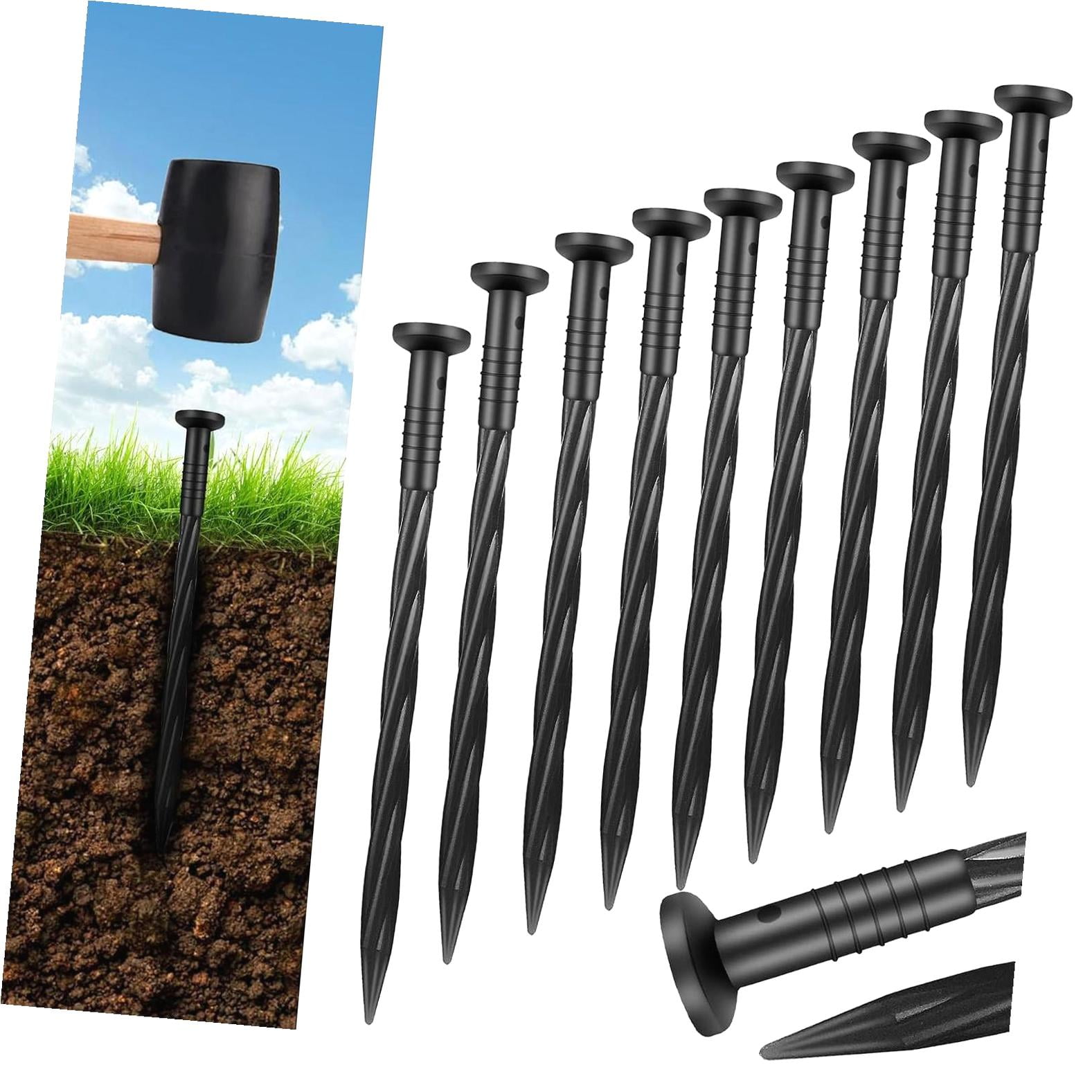 Highcool 200 Pack 8 Inch Plastic Landscape Edging Anchoring Stakes ...