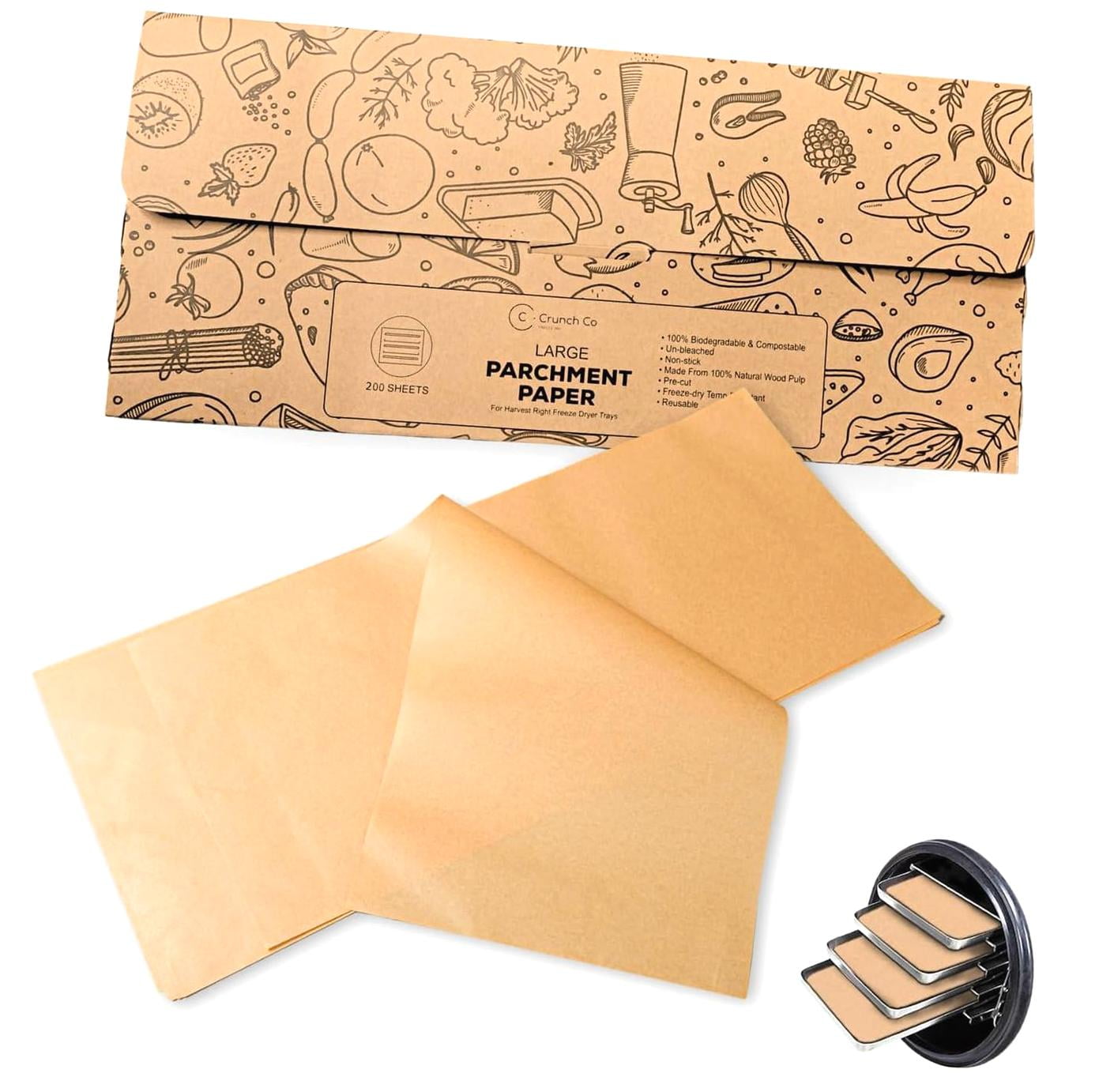 Highcool 200 pack Parchment Paper For Harvest Right Freeze Dryer (L ...