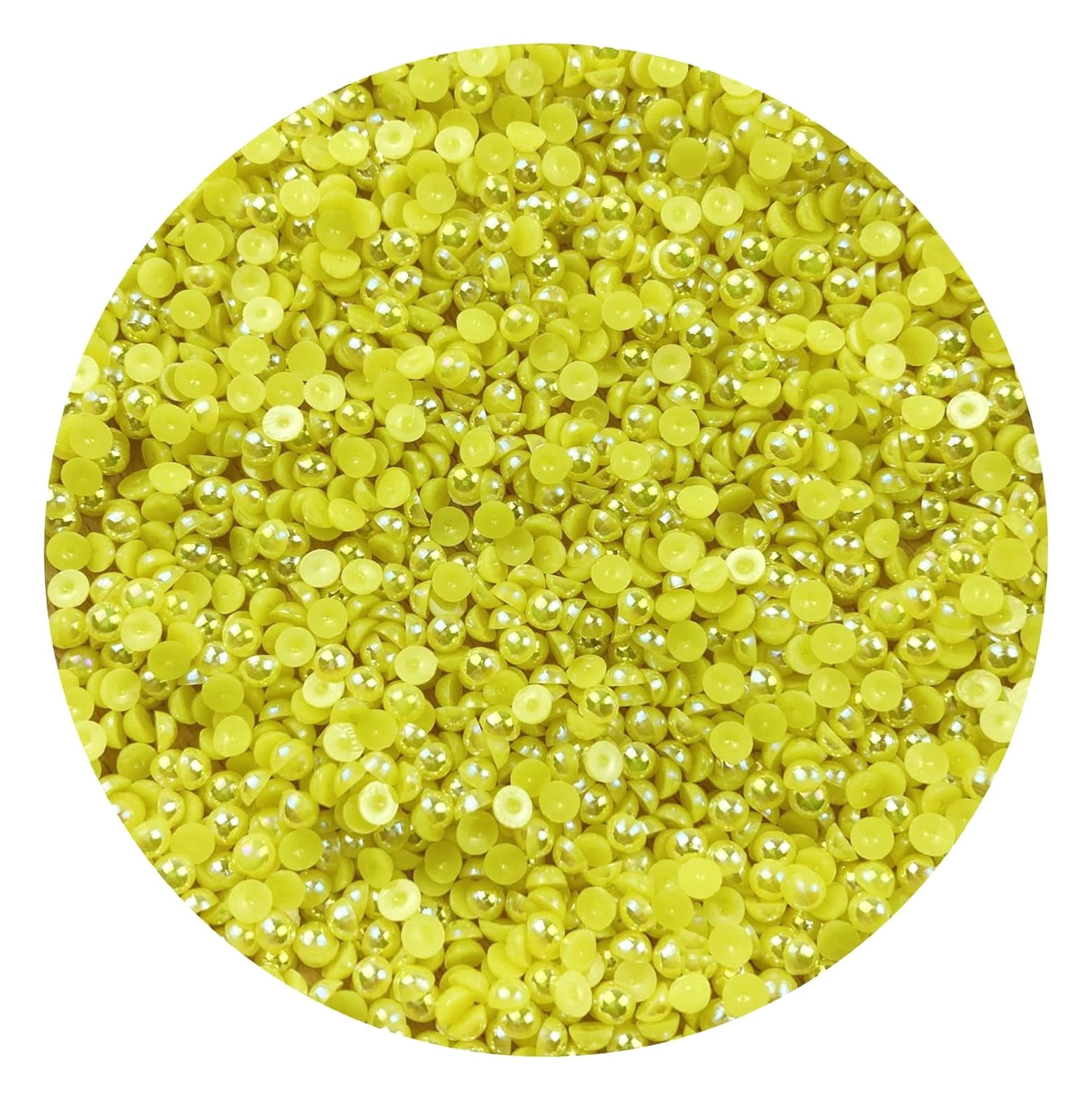 Highcool 2000 pieces 3mm Half Beads for Crafts Flatback Round Half ...