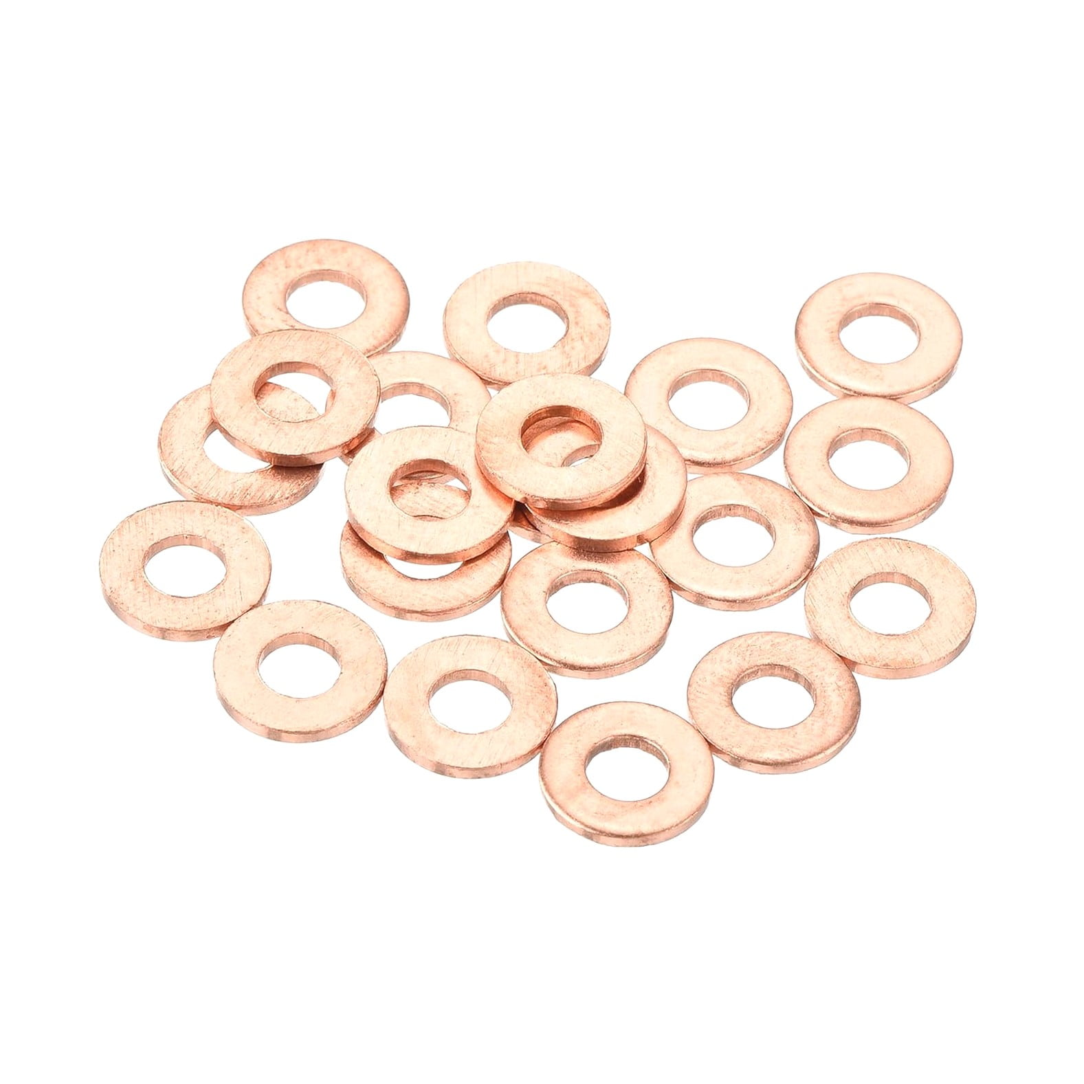 Highcool 22 Pieces Flat Copper Washers, 4x8x1mm Copper Enhanced Flat ...