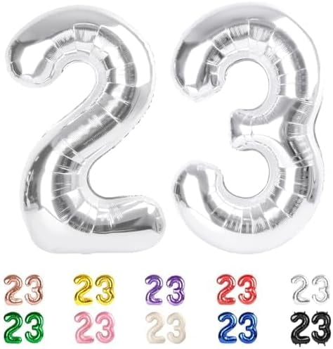 Highcool 23 Balloon Numbers, 23rd Birthday Decorations for Women Men ...