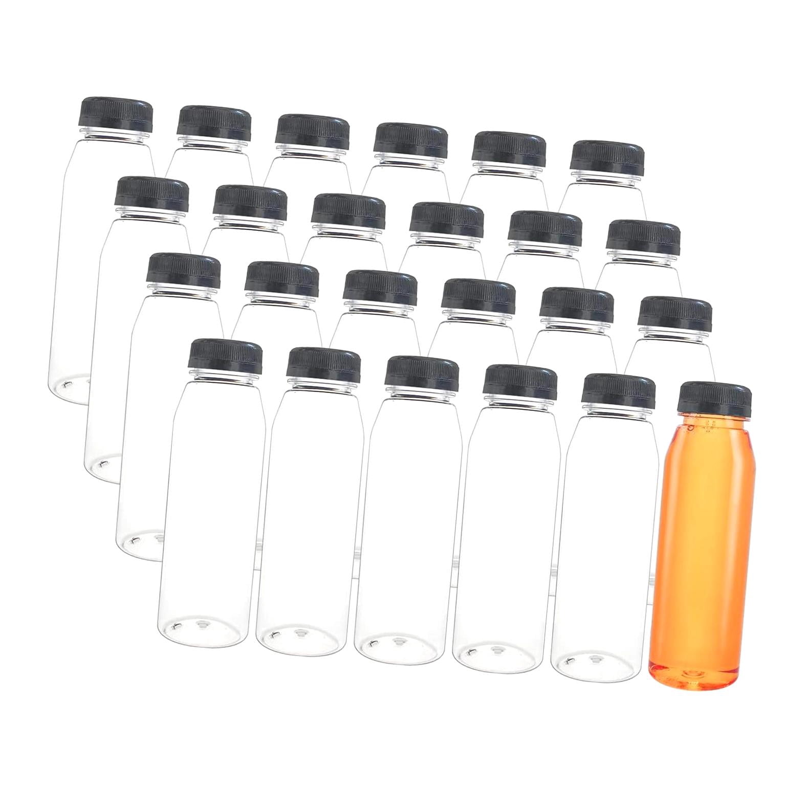 Highcool 24 Pack 8oz (250 ml) Transparent PET Plastic Bottles with ...