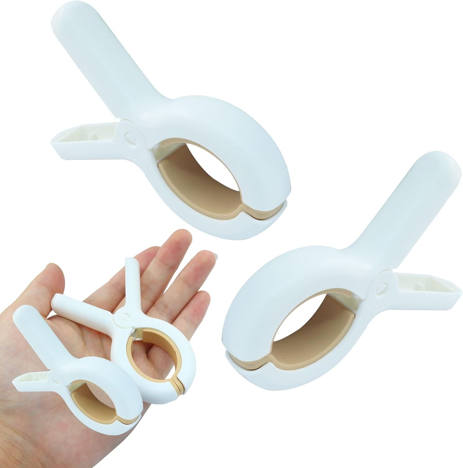 Highcool 24 Pack Beach Clips, Plastic Clothespins, Drying Rack Clips ...