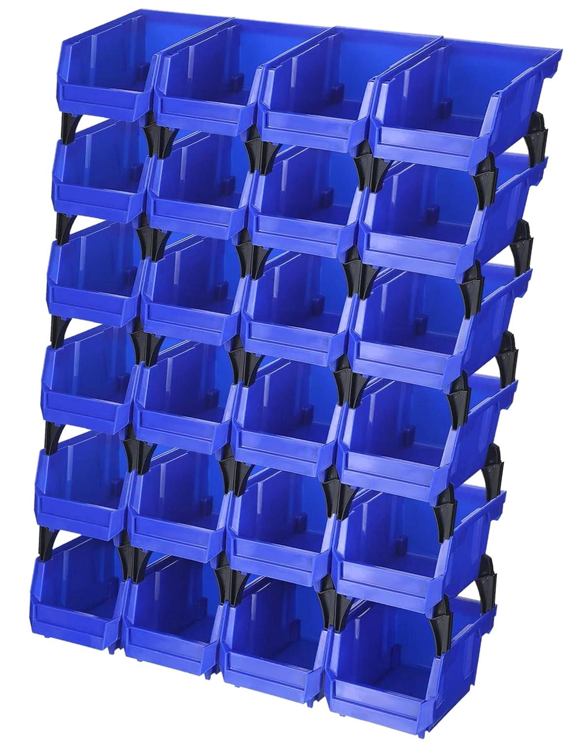 Highcool 24 Pcs Storage Bins Parts Ras, Wall nted Tool Storage Bins ...