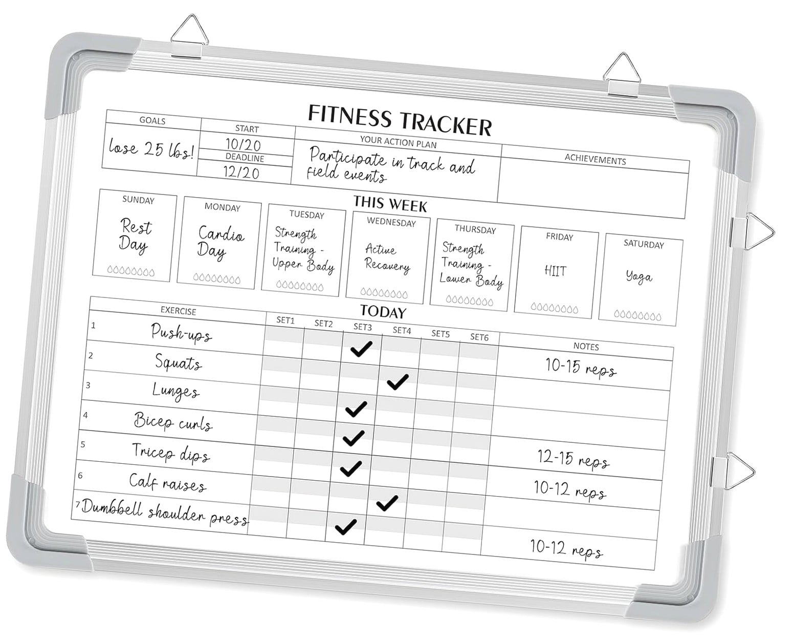 Highcool 24 by 18 Inch Tracker Whiteboard Calendar for , Hanging ...