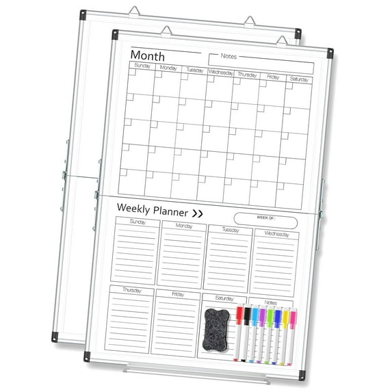 Highcool 24-inch by 16-inch Vertical Monthly and Weekly Wall Calendar ...