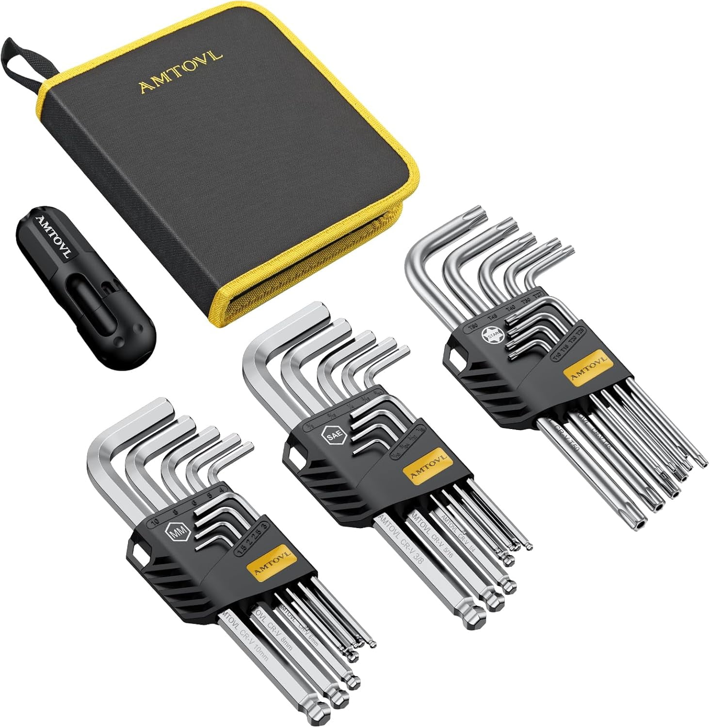 Highcool 27PCS Key Set Metric SAE Wrench Set, Extra Long Star End Keys ...