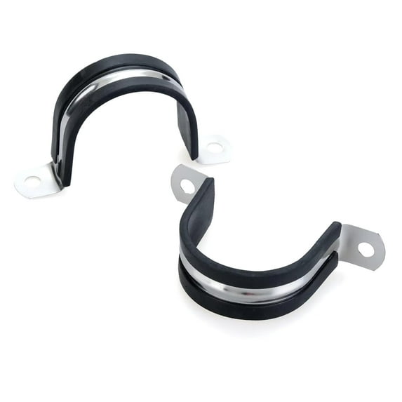 Highcool 27mm/1.06in (20 PCS) 304 Steel Pipe Clamps with Rubber, Heavy ...