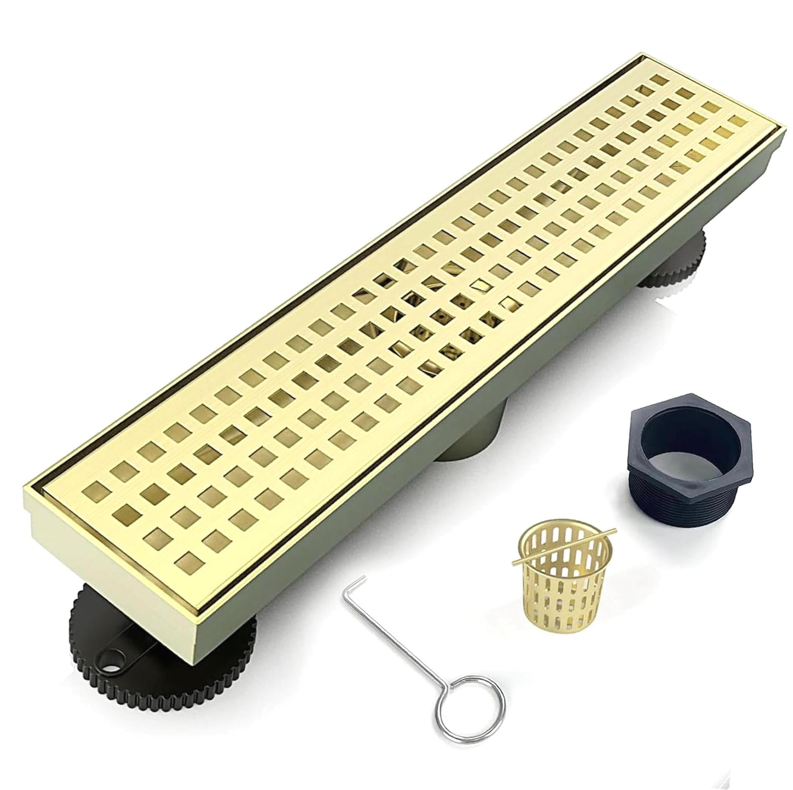 Highcool 28 Inch Removable Cover Linear Shower Drain 304 Steel ...