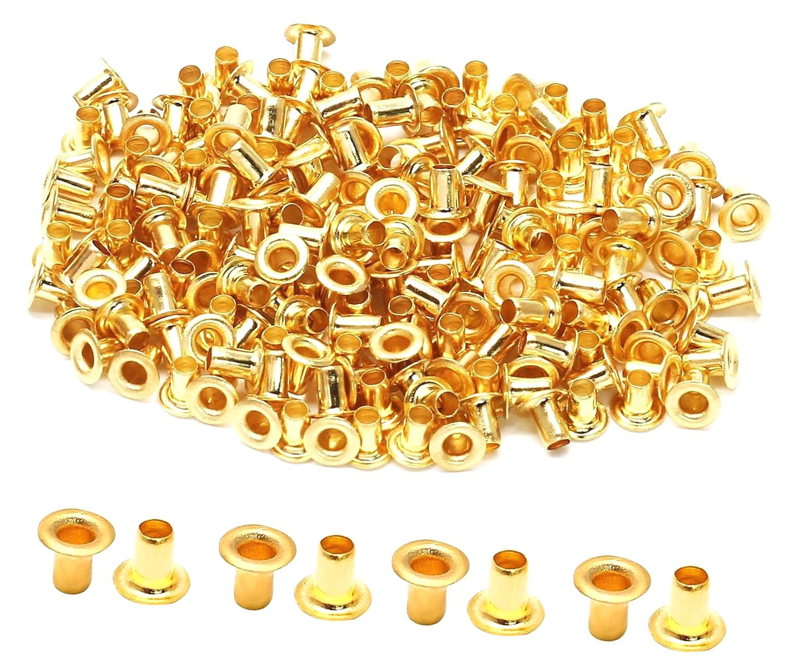 Highcool 2MM Small Grommets Eyelets 200 Pieces, Self-Backing Eyelets ...