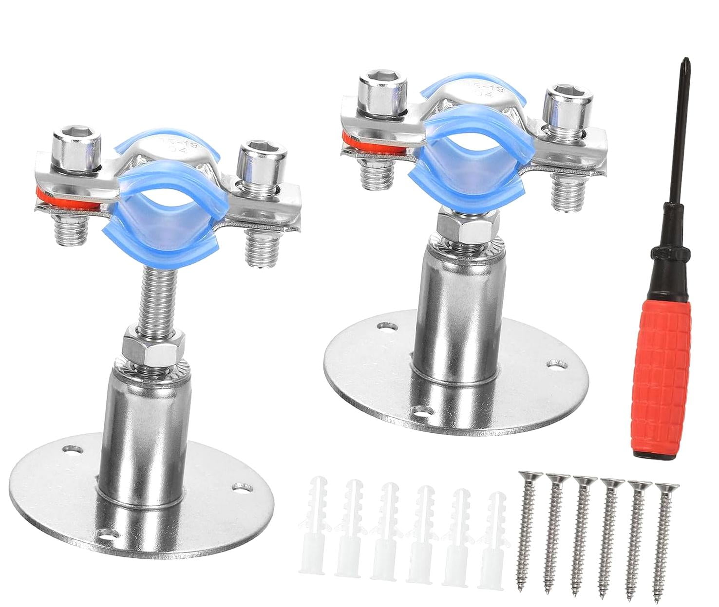 Highcool 2x Pipe Supports, Steel Mounting Brackets for Walls or ...