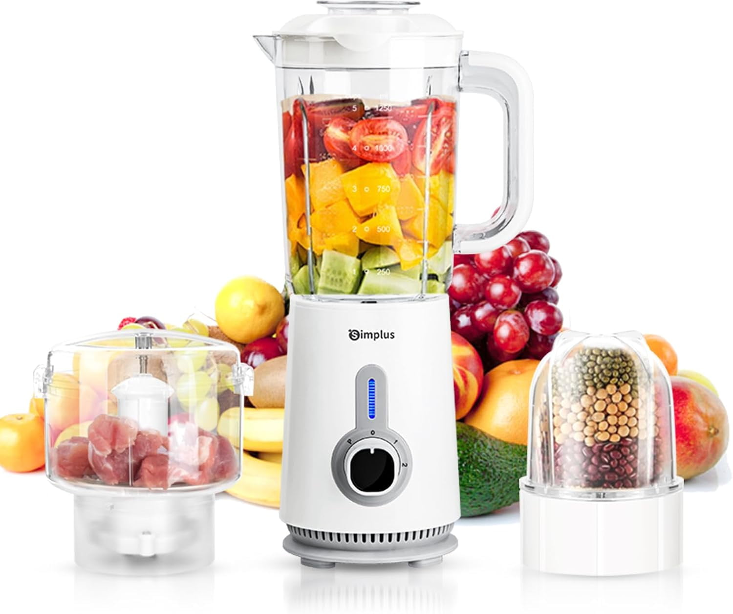 Highcool 3 in 1 Blender and Food cessor Combo for en, Small Electric Food Chor, Meat and ...