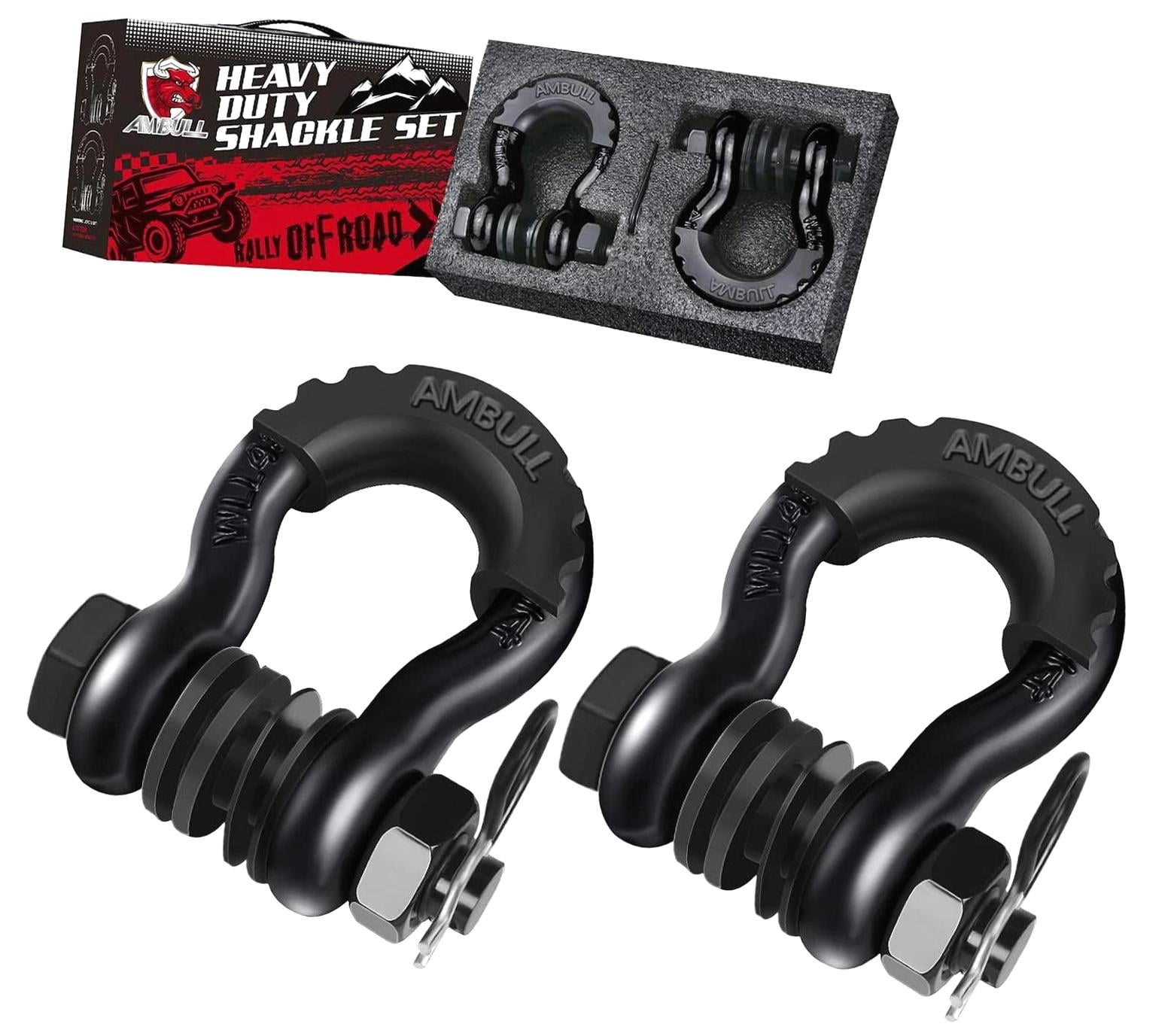 Highcool 3/4 Inch D Shackles (Pair) Featuring 45,000lb Break Strength ...