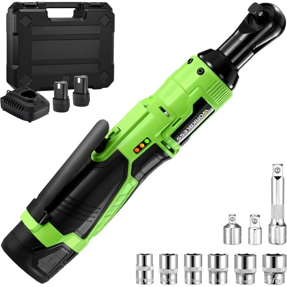 Highcool 3/8 Inch Electric Ratchet Wrench Kit, Cordless Ratchet, Wrench ...