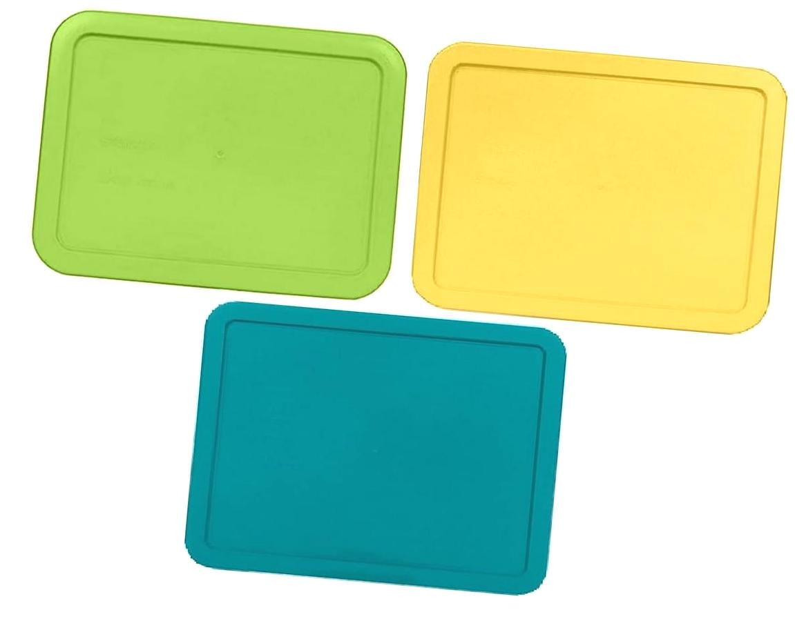 Highcool 3-Pack Rectangle Plastic Food Storage Covers for 7210-PC Glass ...