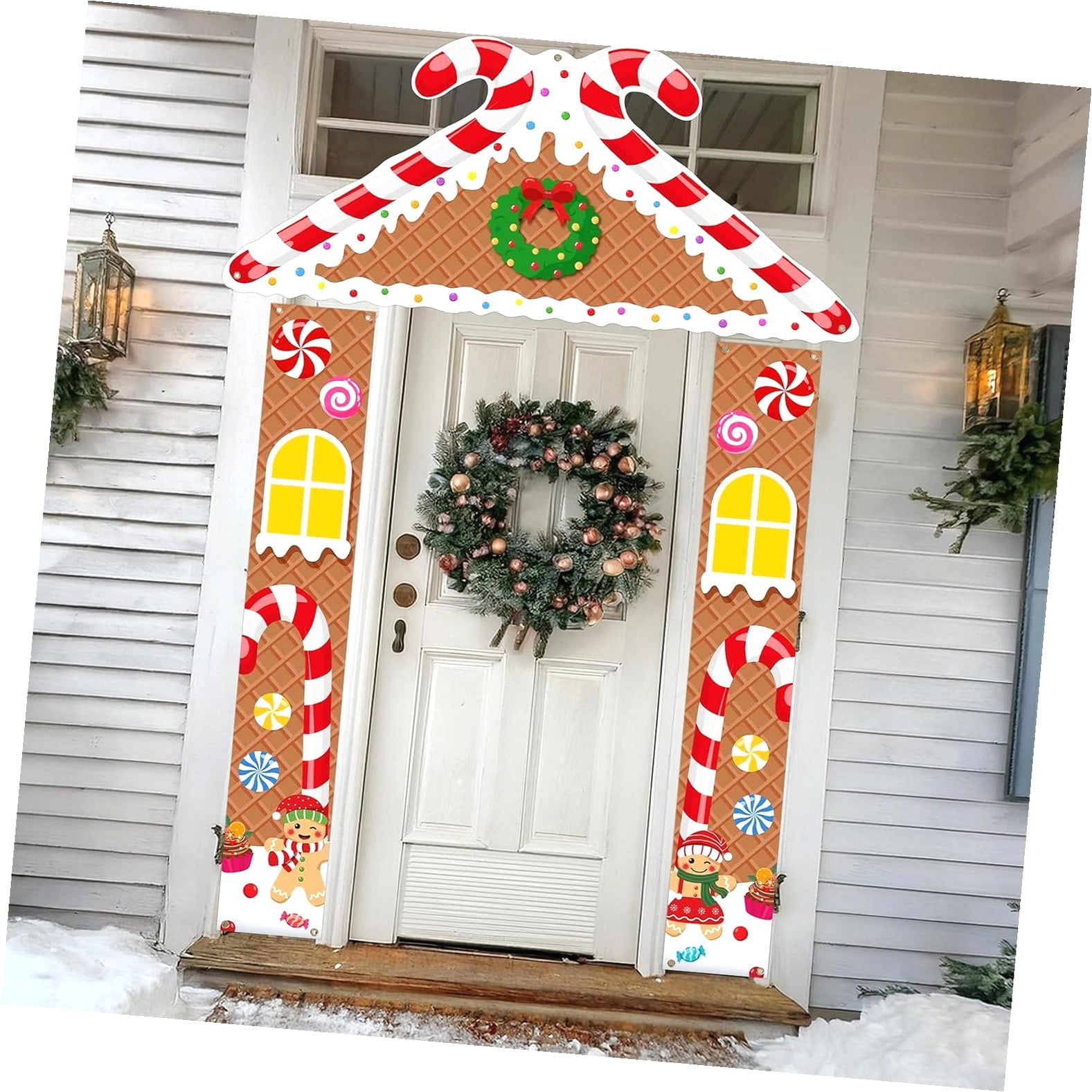 Highcool 3 Pcs Christmas Gingerbread House Decorations Xmas Gingerbread ...