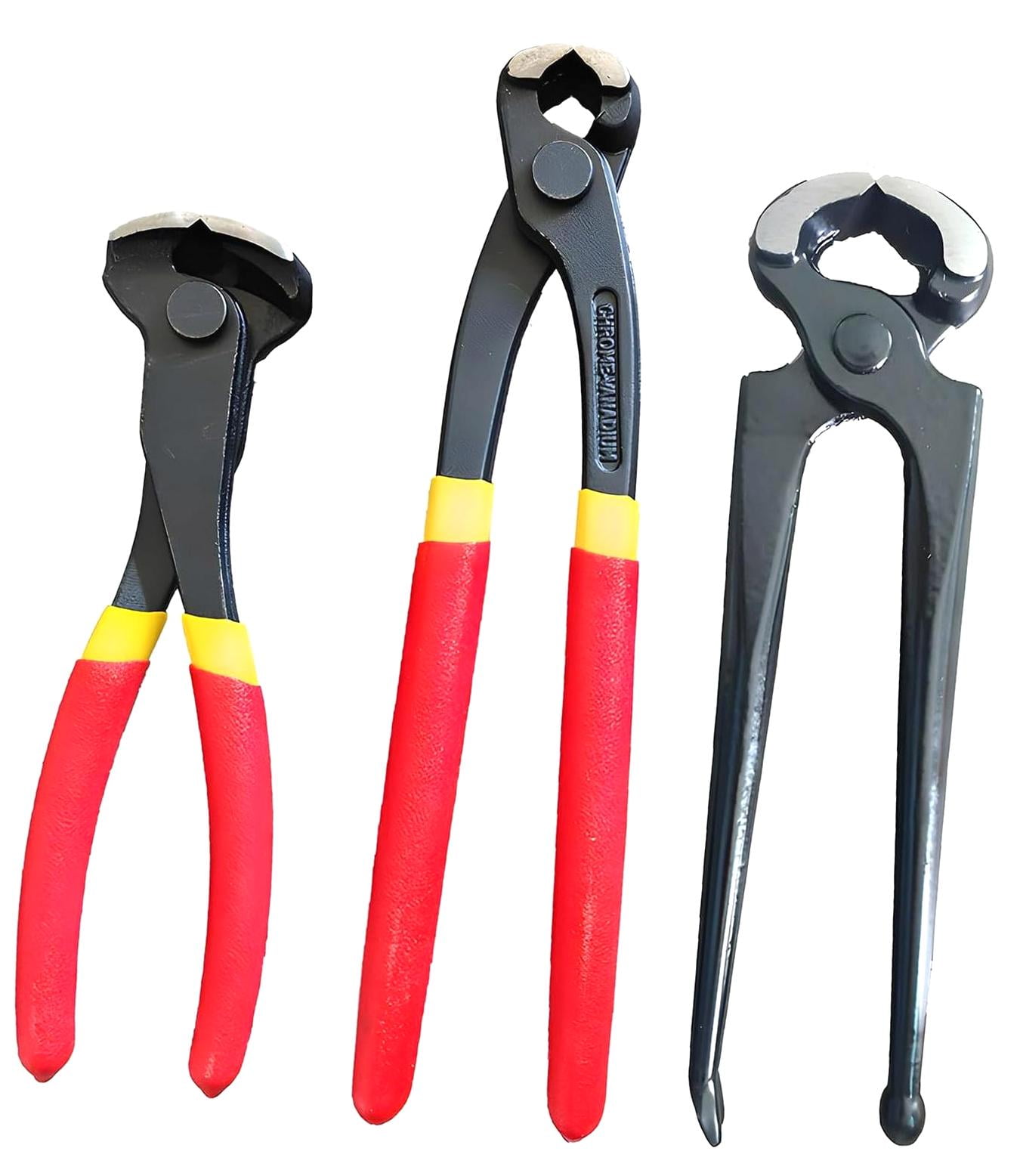 Highcool 3-Piece Nail Puller Kit, 7-Inch End , 8-Inch Carpenter Pincers ...